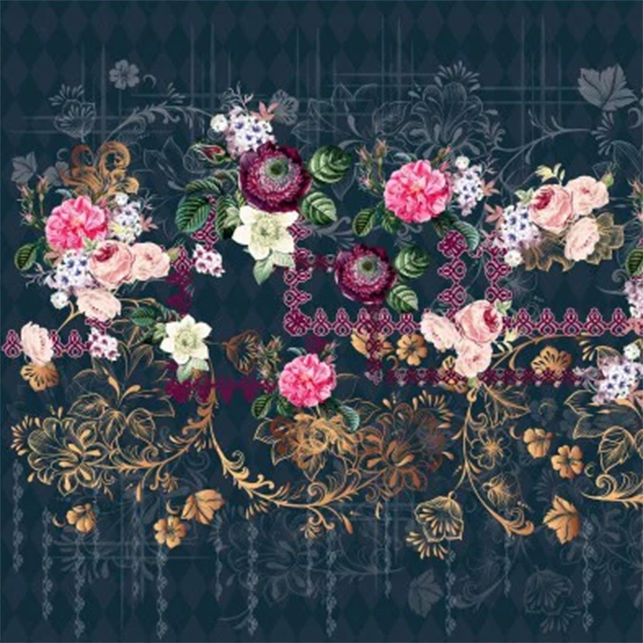 Midnight Bloom - A3 Rice Decoupage Paper - Dadarkar Art | Maika Daughters