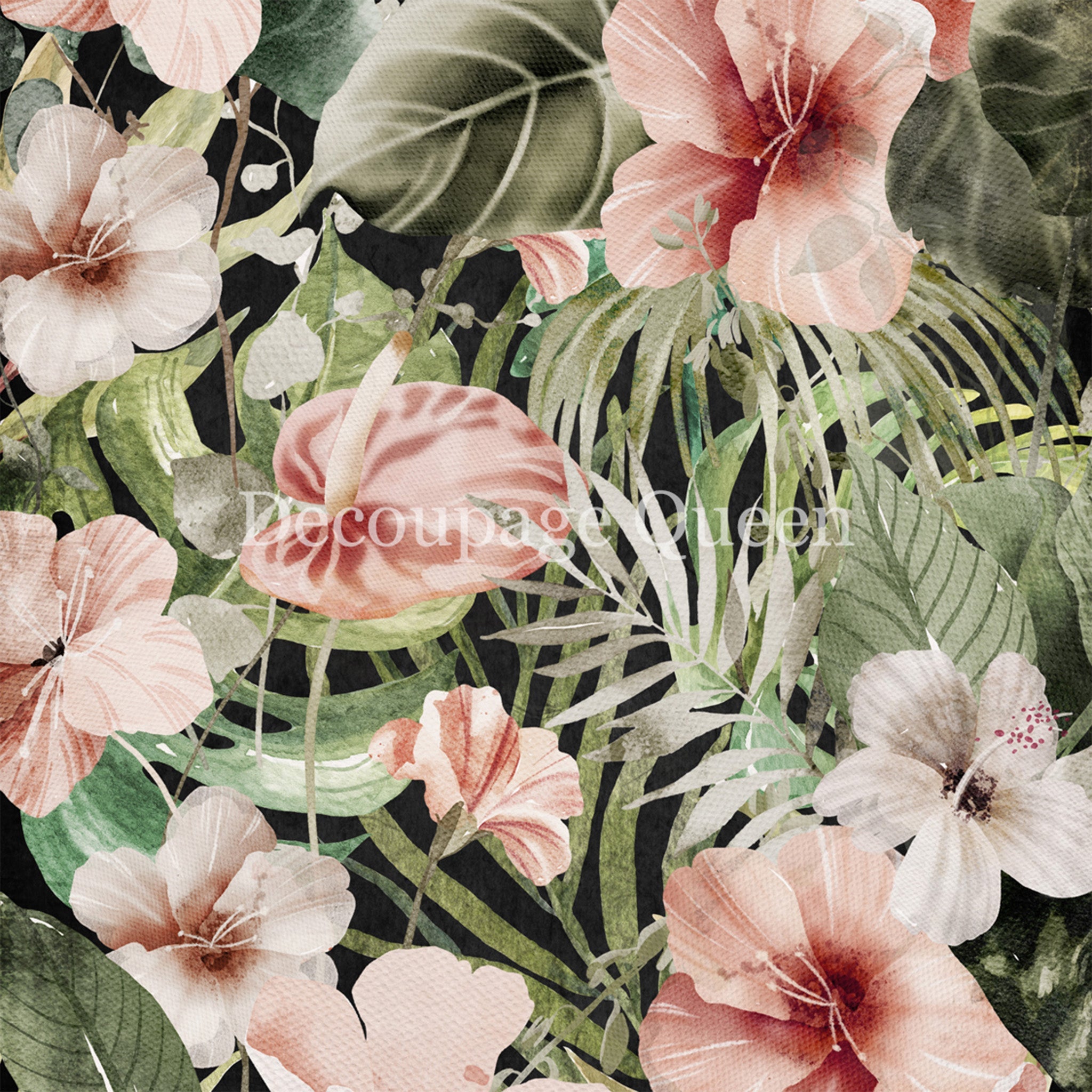 Hibiscus - A1 Rice Decoupage Paper - Decoupage Queen | Maika Daughters