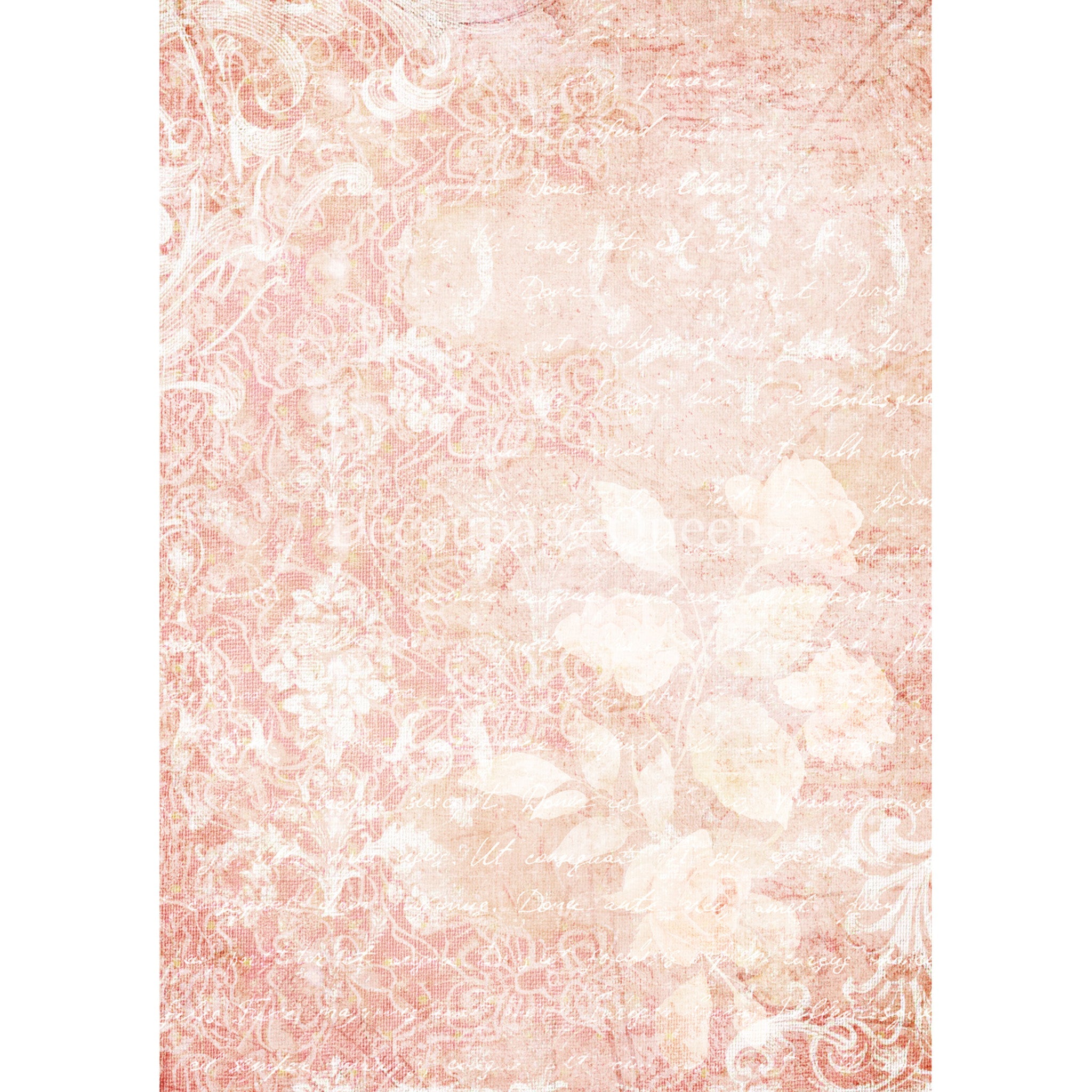 Pink Textures - A1 Rice Decoupage Paper - Decoupage Queen | Maika Daughters