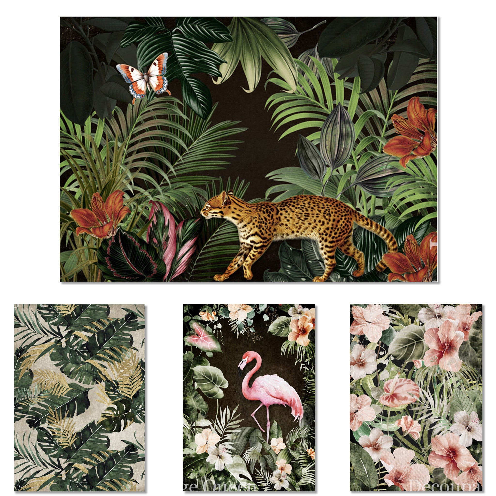 Tropical (4 Pack) - A3 Rice Decoupage Paper - Decoupage Queen | Maika ...
