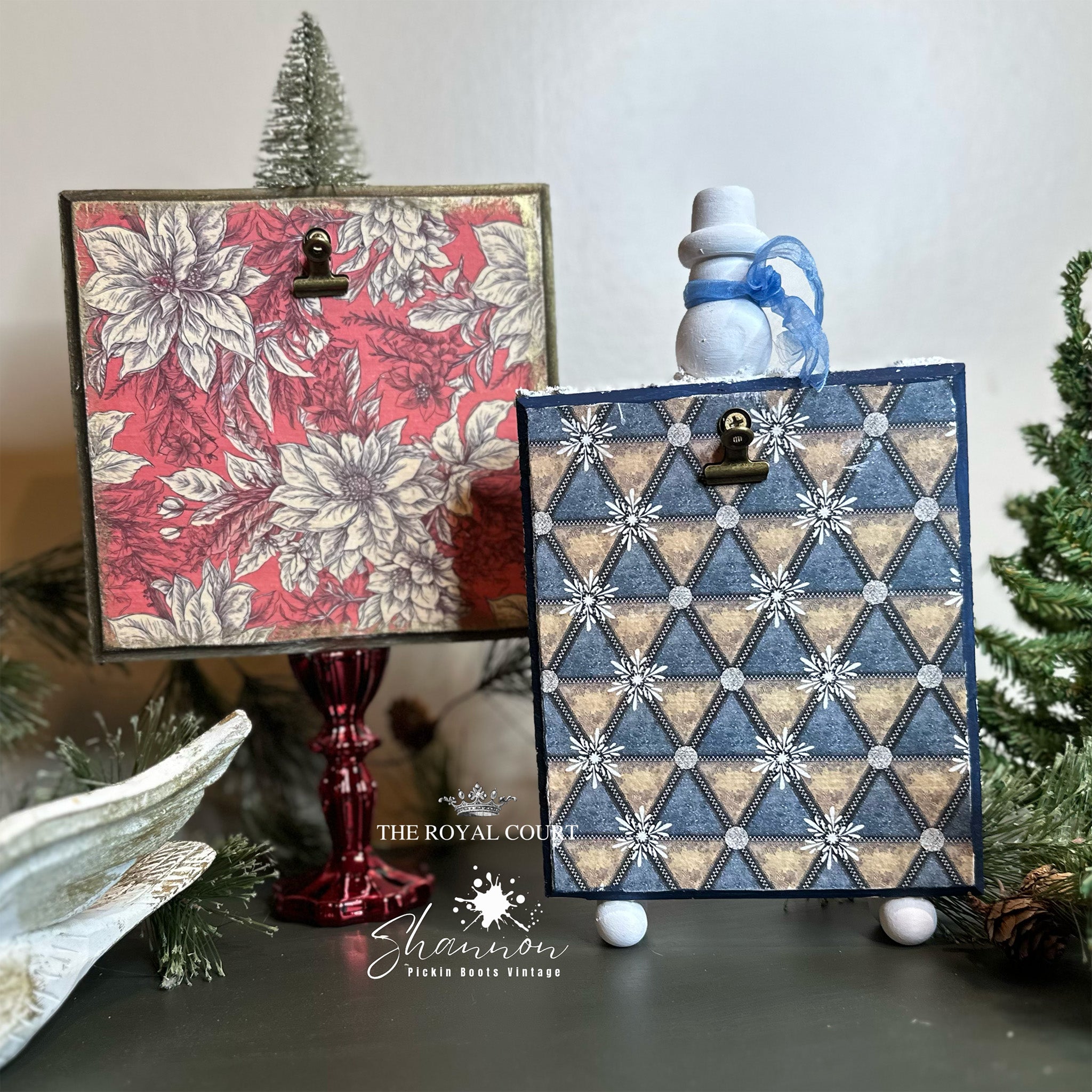 Geometric Winter - A3 Rice Decoupage Paper - Decoupage Queen | Maika ...