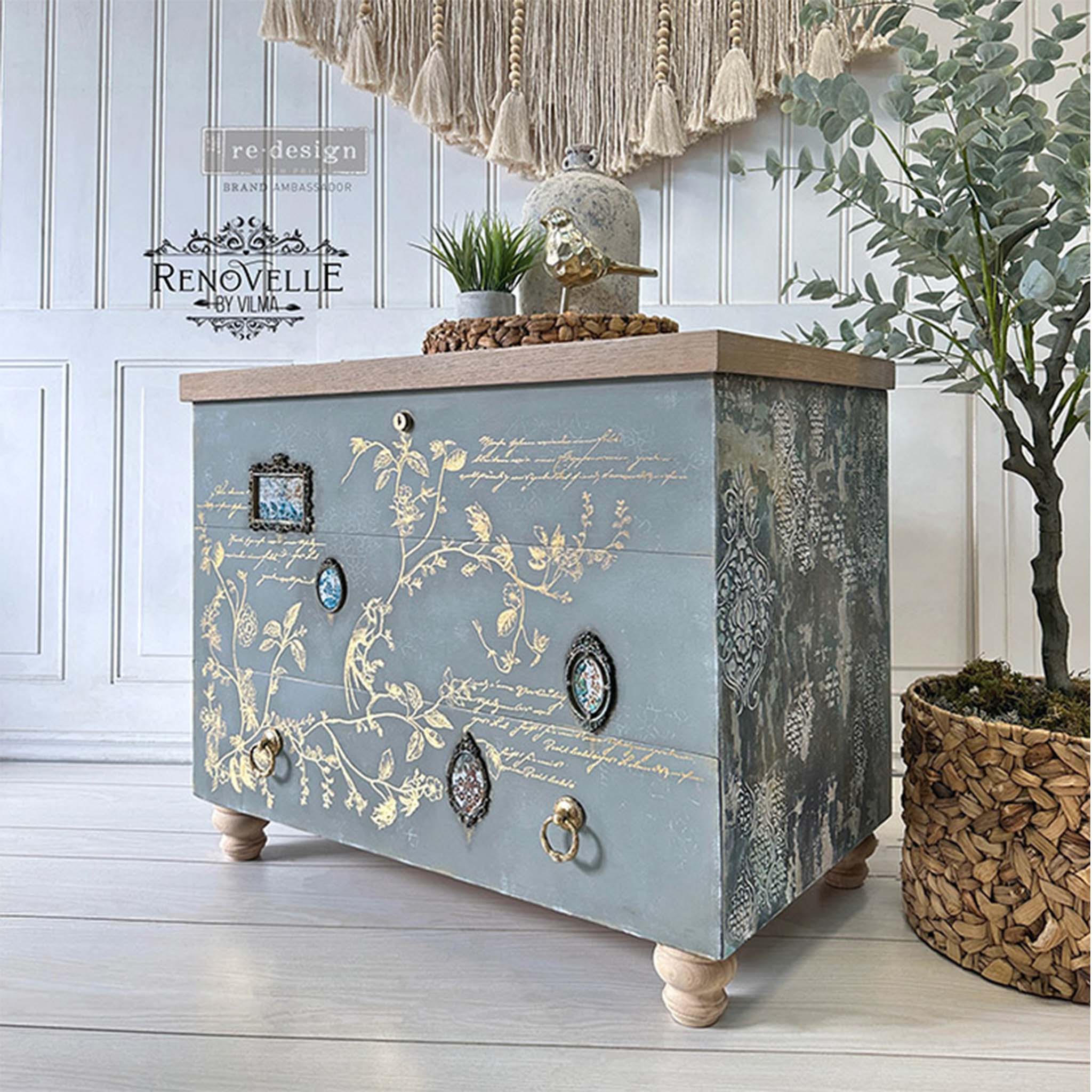 ReDesign with Prima - A Bird Song by KACHA Gold Foil Furniture Transfer ...