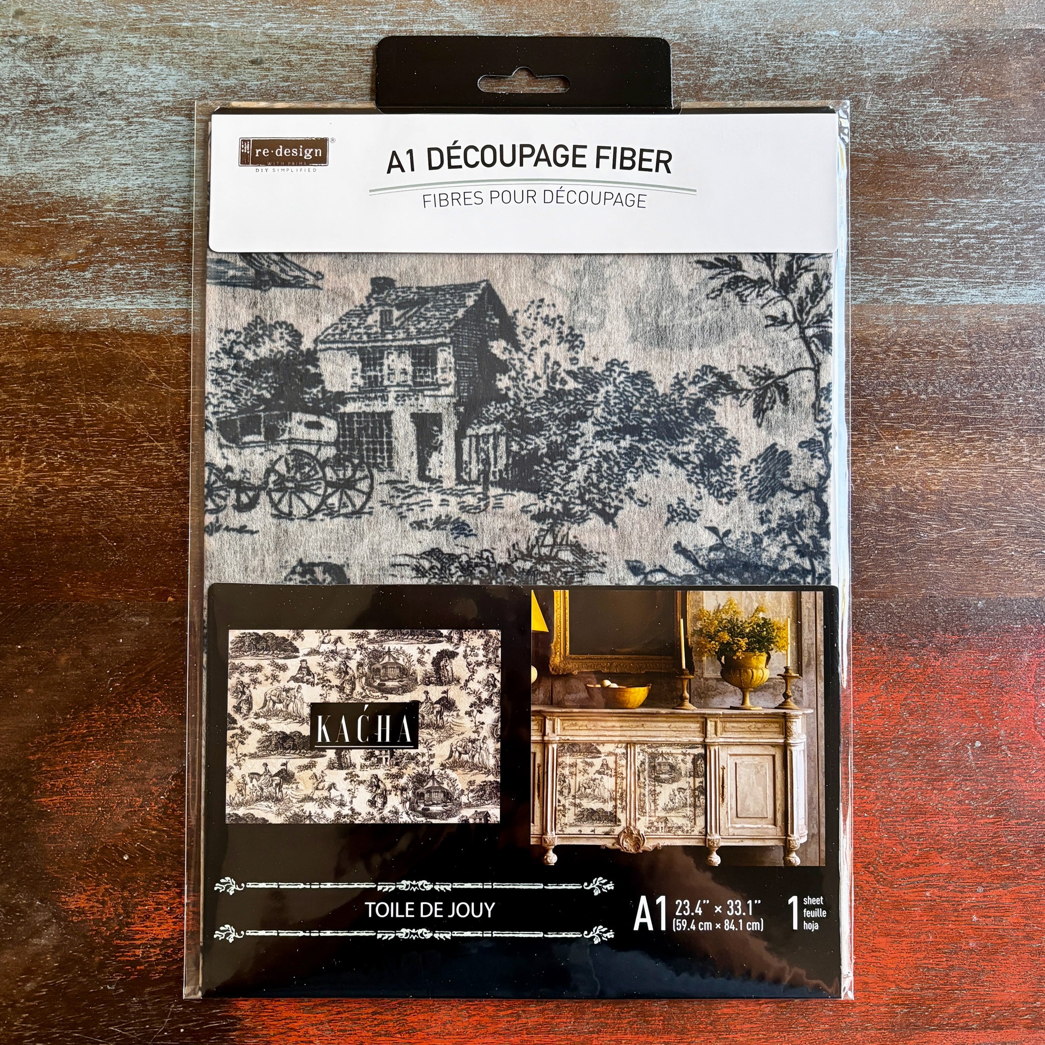 Kacha Toile de Jouy - A1 Fiber Decoupage Paper - ReDesign with Prima ...