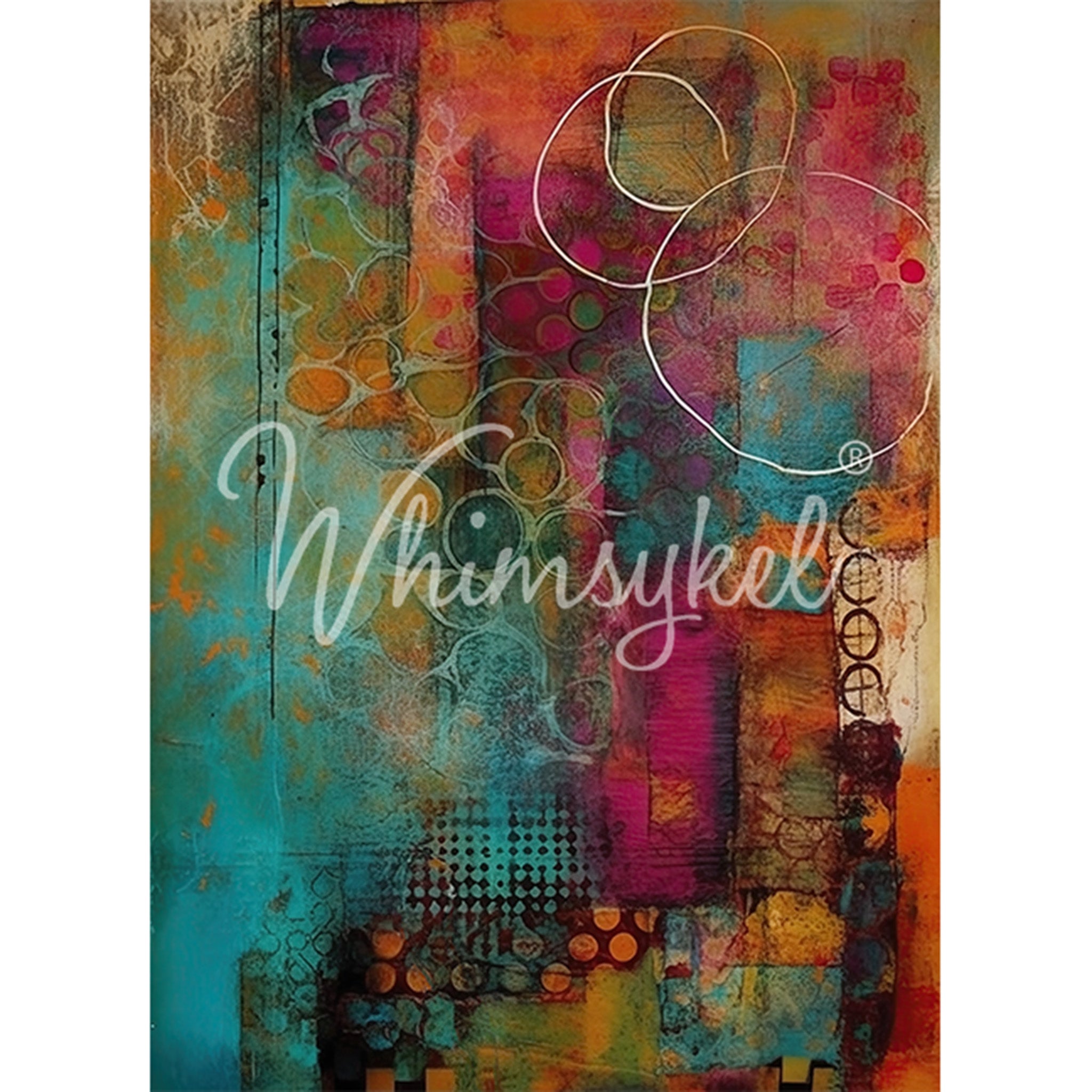 Whimsykel - Colorful Echoes Decoupage Paper - Maika Daughters